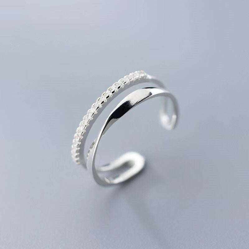 Double Line Adjustable Ring – Amelia Jewelry
