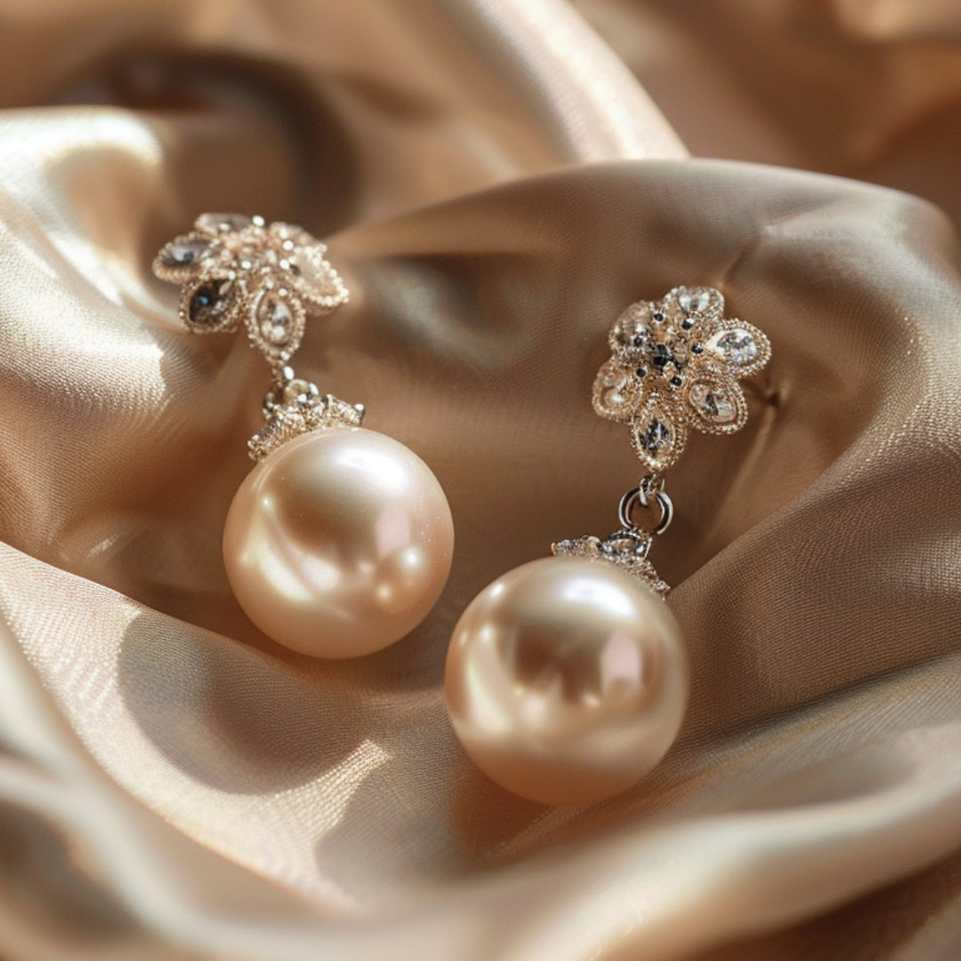 Flower Pearl Earrings – Amelia Jewelry