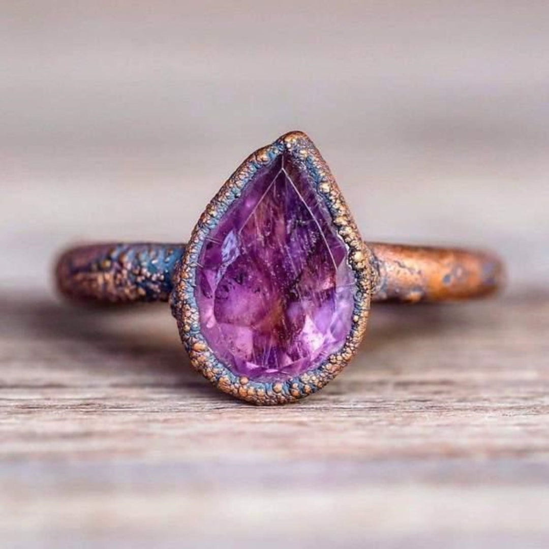 Violet Nature Stone Ring – Amelia Jewelry