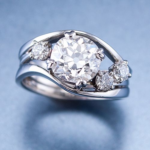 Vintage Silver Diamonds Ring – Amelia Jewelry