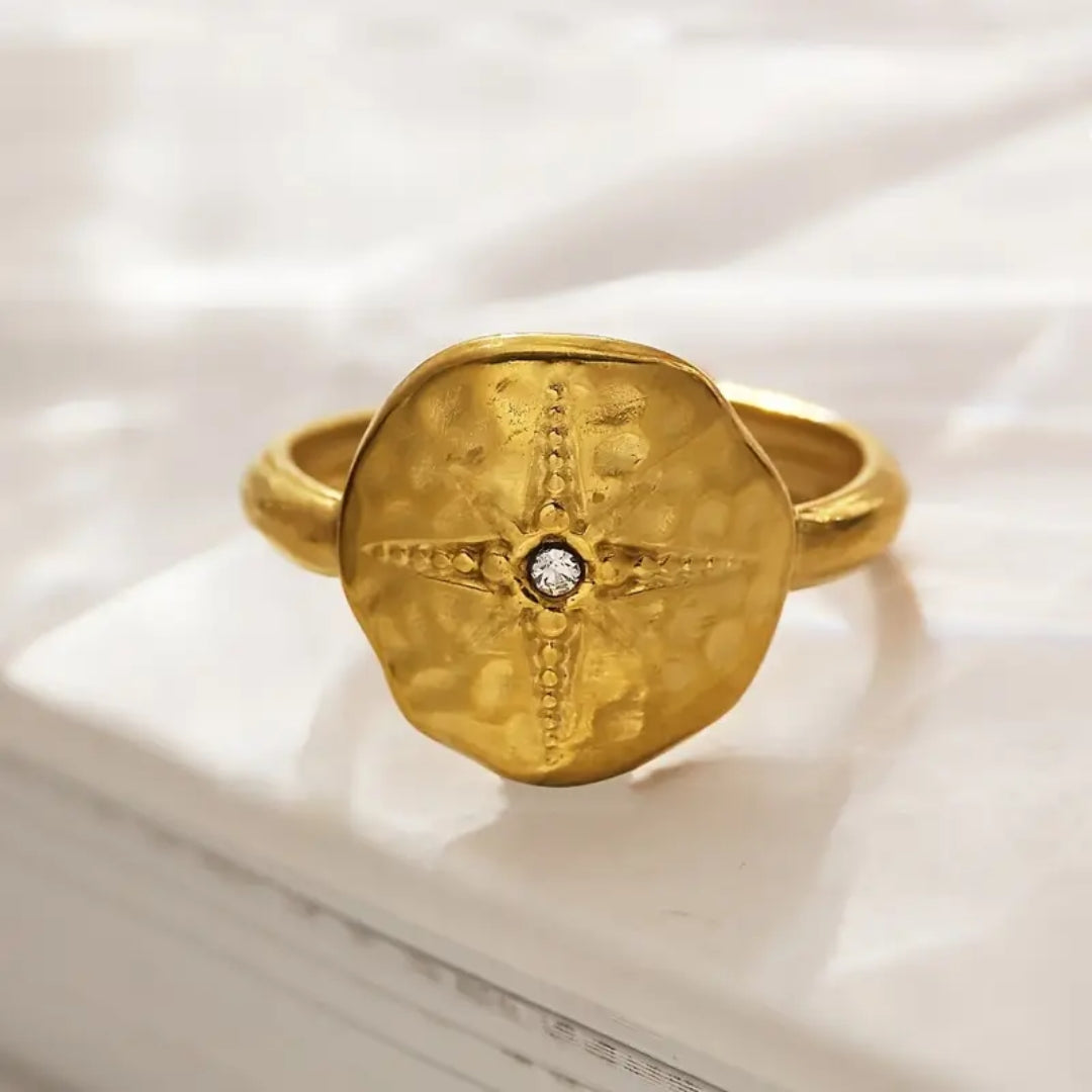 Starlight Golden Forged Ring – Amelia Jewelry