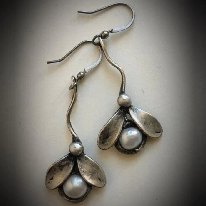 Vintage Silver Pearl Earrings – Amelia Jewelry