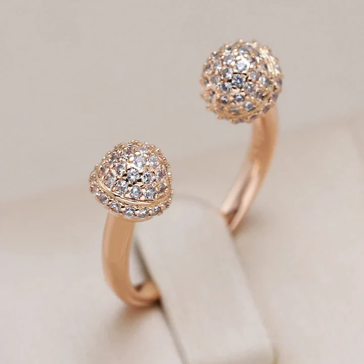 Elegant Open Bright Spheres Ring – Amelia Jewelry