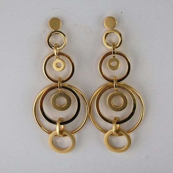 Vintage Golden Hoops Earrings – Amelia Jewelry
