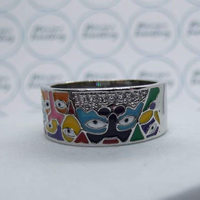 Vintage Colorful Enamel Ring – Amelia Jewelry