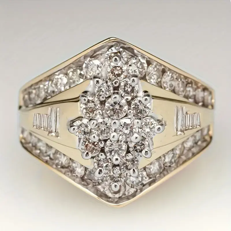 Vintage Sparkling Golden Ring – Amelia Jewelry