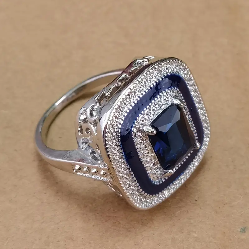 Vintage Bright Blue Ring – Amelia Jewelry
