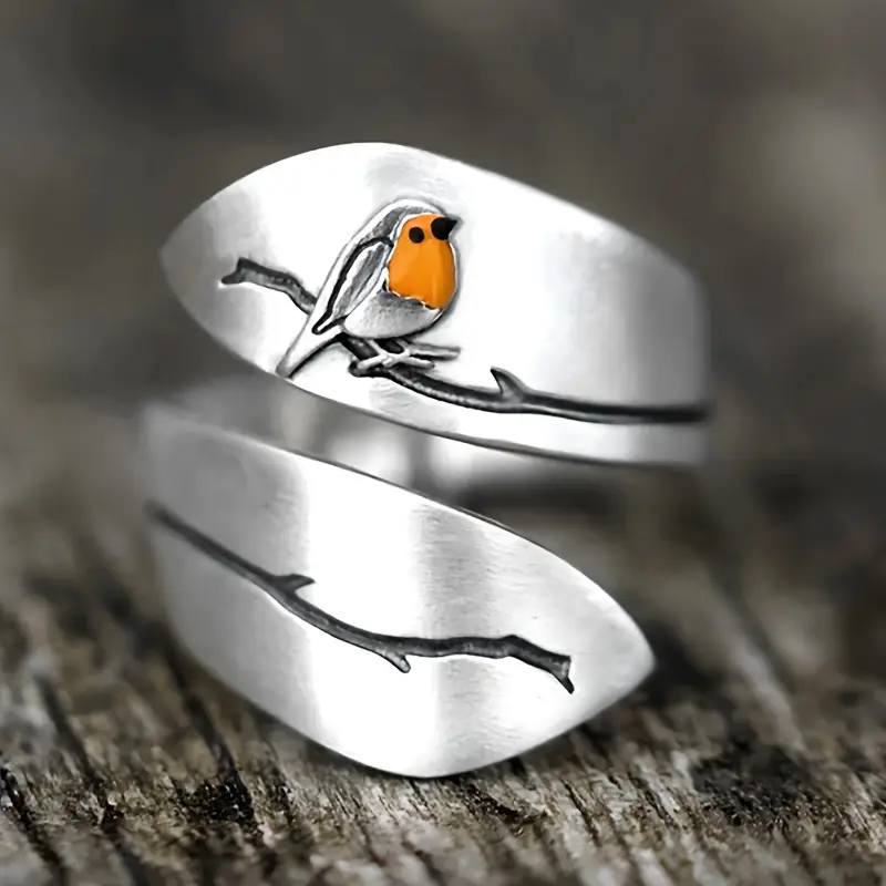 Adjustable Silver Bird Ring – Amelia Jewelry